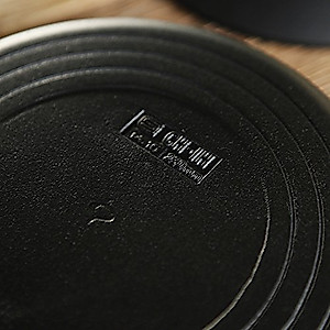 Sori Yanagi 31334220 Nambu Ironware Iron Pot, Shallow Type, 8.7 inches (22 cm), Induction Compatible, Shallow Pot with Iron Lid Handle, 8.7 inches (22 cm), Shallow Type