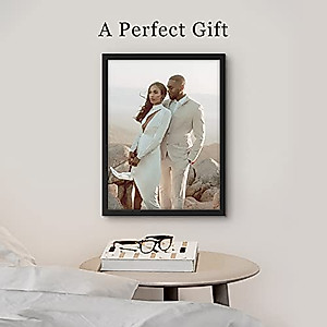 SIGNLEADER Custom Wall Art Gallery Wall Print for Living Room, Bedroom, Office, Nursery, Personalized Photo Prints with Frame, Custom Picture Gifts for Mom, Dad, Couples, Wedding, Family, Baby, Pets - 12"x16" BLACK