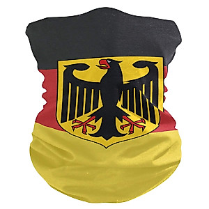 UWSG Fashion Bandanas,German Flag With Eagles Headwear Seamless Neck Gaiter, Headwrap, Balaclava, Helmet Liner for Motorcycle Riding Biker Fishing Hunting Outdoor Running