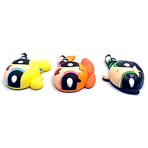 Monogram Powerpuff Girls 3 Piece Magnet Set –Bubbles, Blossom and Buttercup 3D Foam Magnet - Magnet for Refrigerators, Office and Lockers