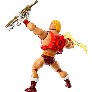 Masters of the Universe Origins Toy, He-Man Deluxe Thunder Punch Action Figure with Accessories, MOTU Collectible