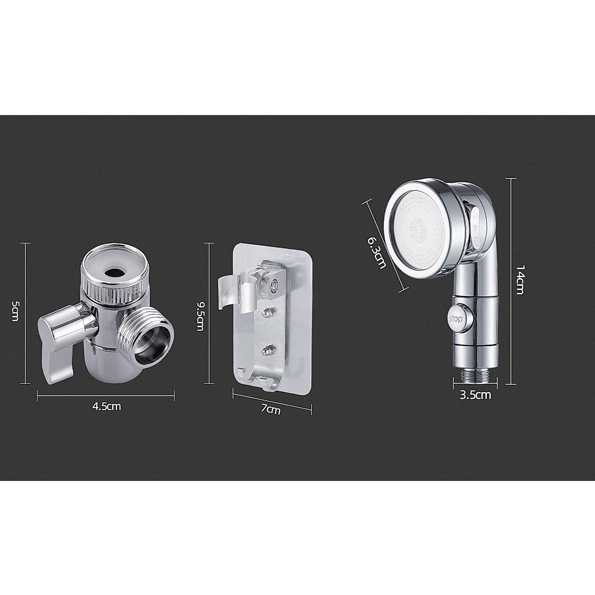 FLYYQMIAO Sink Faucet Hose Sprayer for Hair Washing Bathroom Sink Sprayer Rinser Attachement for Pet Dog Shower, Bathtub Faucet Shower Head Replacement for Baby Bath with 3 Settings & On Off Switch