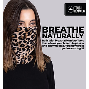 Tough Headwear Neck Warmer - Fleece Neck Gaiter, Winter Face Cover & Ski Scarf - Neck Cover for Men & Women for Cold Weather