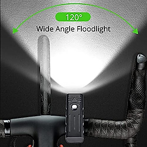 10000mAh Bike Light USB Rechargeable Bike Headlight 5T6 LED Bright Flashlight Front Lights and Back Rear Light Lanterna Bicileta (Color : Taillight)