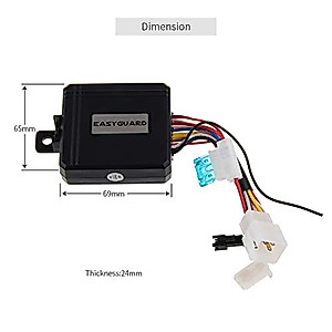 EASYGUARD EM211 2 Way Motorcycle Alarm System with Remote Start Starter Shock Sensor tilt Motion Sensor DC12V LCD Display