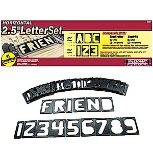Milescraft 2201 Horizontal Character Template Set 2.5in (41 piece) Router Template set for Sign Making