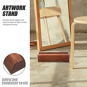 Cabilock Wood Full Length Mirror Holder Rack Display Support Full Length Mirror Stand Artwork Stand Wood Display Mount Wooden Art Mount Display Rack Wood Artwork Rack Wood Display Stand
