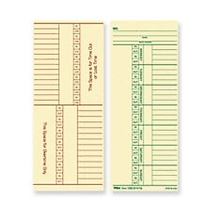 Tops Business Forms 12603 Time Cards, 143 lb, Named Days, 3-3/8-Inch x8-1/4-Inch, 100/PK