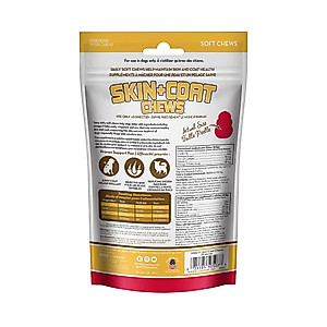 KONG - Dog Soft Chew for Skin and Coat - with Omega-3 Fatty acids, Vitamin E and zinc - 28 Count