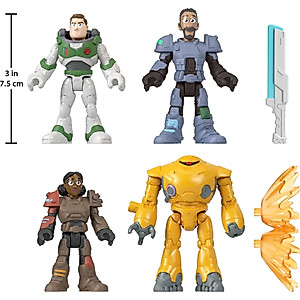 Fisher-Price Imaginext Figure Set Disney and Pixar Lightyear Jr. ZAP Patrol Multipack with Buzz Lightyear Toy for Preschool Kids Ages 3+ Years