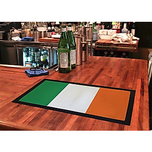 Rubber Bar Mat Bar Runner Irish Flag Spill Mat Gift Idea