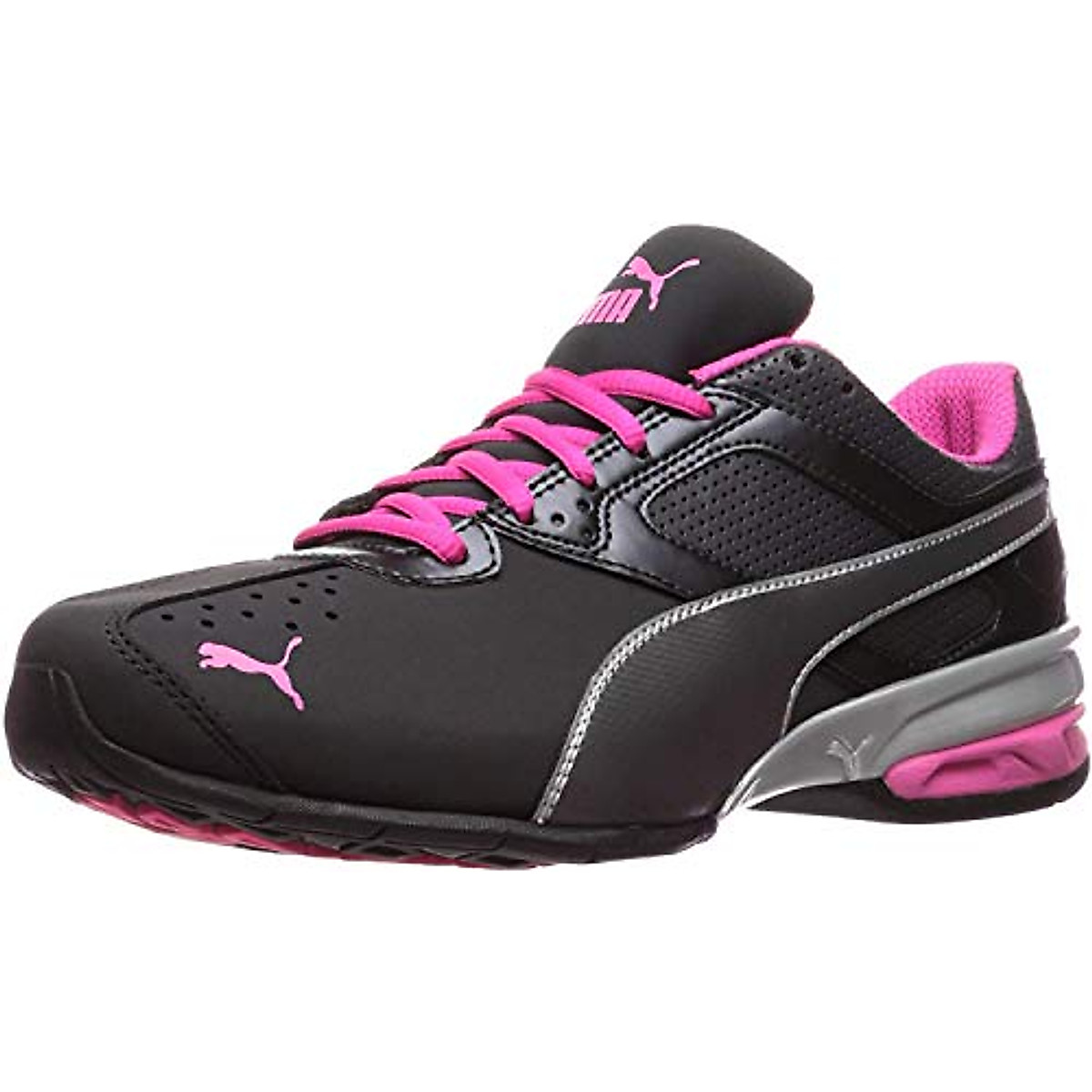PUMA Women's Tazon 6 WN's fm Cross-Trainer Shoe, Black Silver/Beetroot Purple, 8 M US