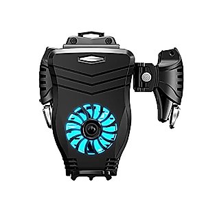 Acogedor Mobile Game Controller with Cooling Fan, High Frequency Click Phone Controller for PUBG/Knives Out/Fortnite/Rules of Survival, Compatible with iOS and Android Phone