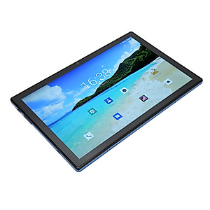 DAUZ WiFi Tablet, Blue 10.1 Inch 5G WiFi Smart Tablet 7000mAh 8GB RAM 256GB ROM FDH Screen with Keyboard for Game for Reading (US Plug)