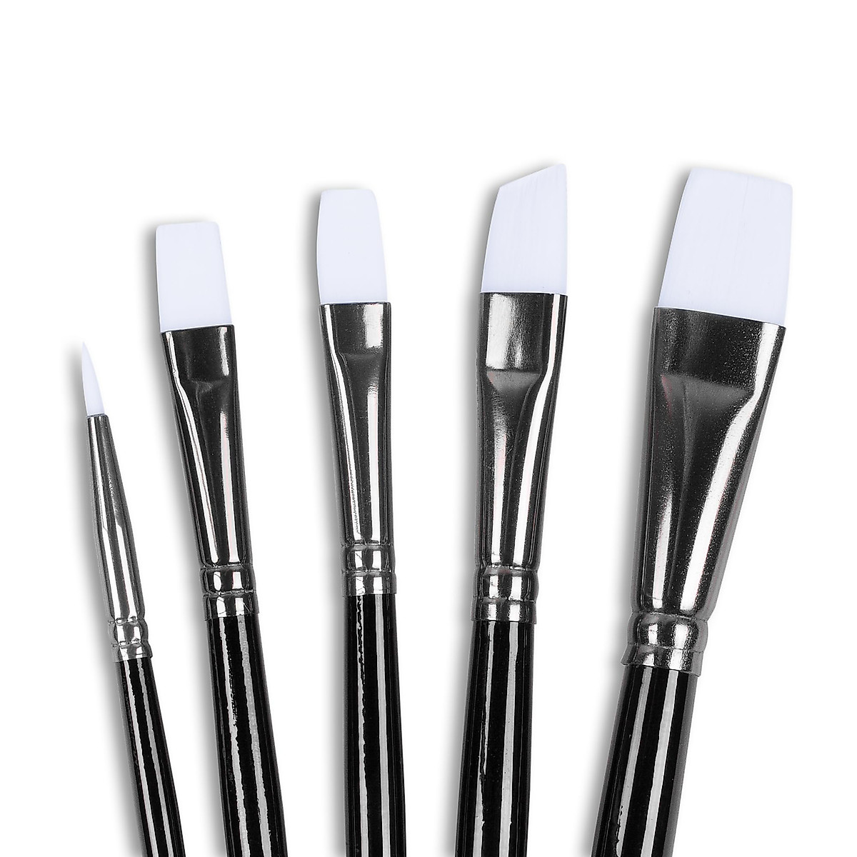 Angelus Paint Brush Set Round Flat Angular Artist Acrylic Paint Brush Set Shoe paint Brush set (5 pcs)