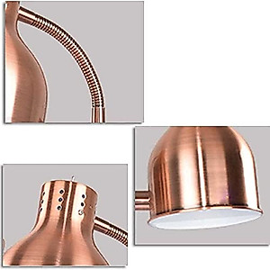 360° Rotating Double Bulb Food Heater Light, Commercial Food Buffet Warmer Lamp,Portable Food Light Commercial Fries Fried Food Heating Light (220-250V)