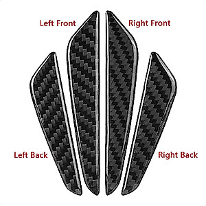 TANGSEN 4Pcs Universal Real Carbon Fiber with 2mm Twill Woven Texture Door Edge Guard Paint Scratch Bumper Protector Anti Door slam Personalized Protective Pad Sticker Cover Protective Status Film
