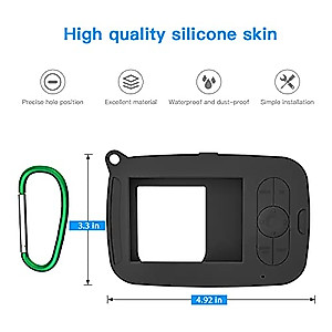 VOMENC Silicone Case for Infant Optics DXR-8 Video Baby Monitor 3.5" Display Only (Not Compatible with DXR-8 PRO)(Black)