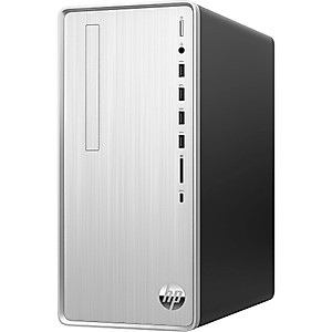 HP 2022 Newest Pavilion Desktop, AMD Ryzen 5 5600G, AMD Radeon Graphics, 32GB RAM, 1TB PCIe SSD, Wi-Fi, Bluetooth, USB Type-C, HDMI, VGA, Windows 11 Home, Silver