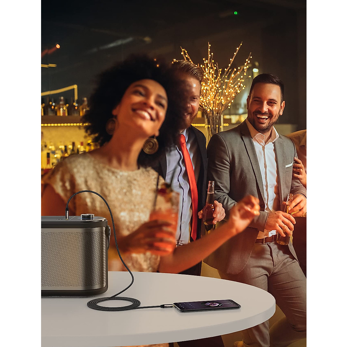 VIOY Aux Cable (6ft), [Copper Shell, Hi-Fi Sound] 3.5mm Male to Male Braided Auxiliary Cord Compatible with Headphone, Smartphone, Home/Car Stereo, Speaker, Echo & More………