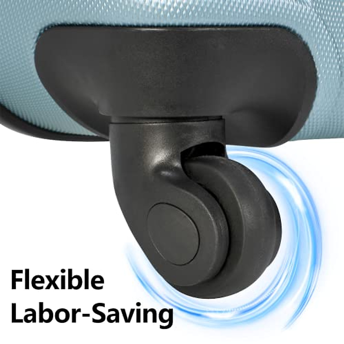 Watris Veiyi 2PCS Luggage Wheels Replacement, Left and Right Suitcase Wheels Replacement, Wheel Spare Part for Luggage Suitcase, 4.3 x 3.9 in (Non-Universal, Please Check The Dimensions Carefully)