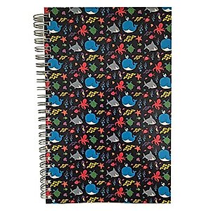 Spiral Notebook for Kids – 80-Page College Ruled Composition Notebook – 5.5 x 8.5 Inch Children’s Cute Notebook – 9 Colorful Designs – Ideal for Writing, Notes, Journal – Made in the USA (Sea)