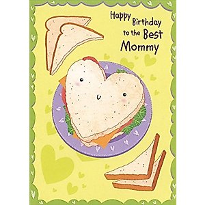 Heart Shaped Sandwich: Mommy - Designer Greetings Birthday Card