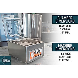 Chamber Vacuum Sealer, CM255, Perfect for Home and Commercial Kitchens, Industrial Grade Packaging Machine with High Powered Pump