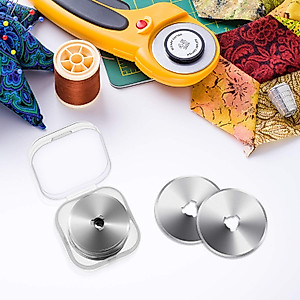 36 Packs Rotary Cutter Blades Replacement Blades Compatible with Fiskars Olfa Martelli Truecut Cutter for Patchwork Leather Quilting Sewing Arts Crafts (45 mm)