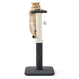 Lesure 34" Tall Cat Scratching Post - Highly Resistant Carpet Scratch Post, Premium Sisal Rope Scratch Posts Kitten and Adult Cats, Sturdy Large Scratch Pole with Hanging Ball, Grey