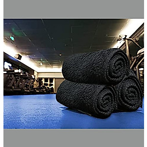 TOALLA 100% Cotton Washcloths 60 Pack|400 GSM|Soft Washcloth for Face|Washcloth Bulk Pack|Washcloth for Body and Face|Highly Absorbent|Fingertip Towel|Washcloth for Bath Room|12 x 12 in|Black