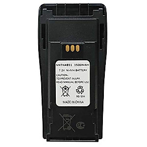 Teseko NNTN4851 NNTN4851A NNTN4496 NNTN4497CR NNTN4970A 7.2V 1500mAh Ni-MH Two-Way Radio Battery Replacement for Motorola CP040 CP140 CP150 CP160 CP180 CP200 PR400 EP450+Belt Clip