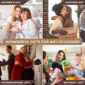 JABIHOME Wooden Salad Serving Utensils Set, Valentines Day Gifts for Her, Wooden Salad Servers, Handmade Cooking Gifts for Mom, Hostess Gifts for Women, Gifts for Mom