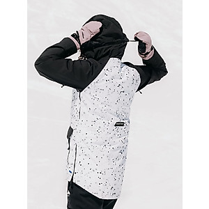 Burton Women's Standard Lalik 2L Jacket, Stout White Spatter/True Black, Small