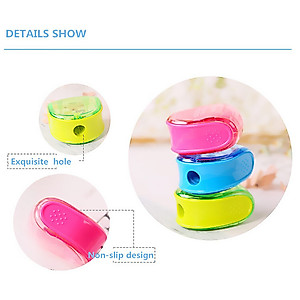 Hand Held Plastic Manual Pencil Sharpener, Steel Blade Rectangular Pencil Sharpeners, Colorful Pencil Sharpener for Kids, Random Color 5Pcs - Thanksgiving Halloween Christmas New Year Party Supplies