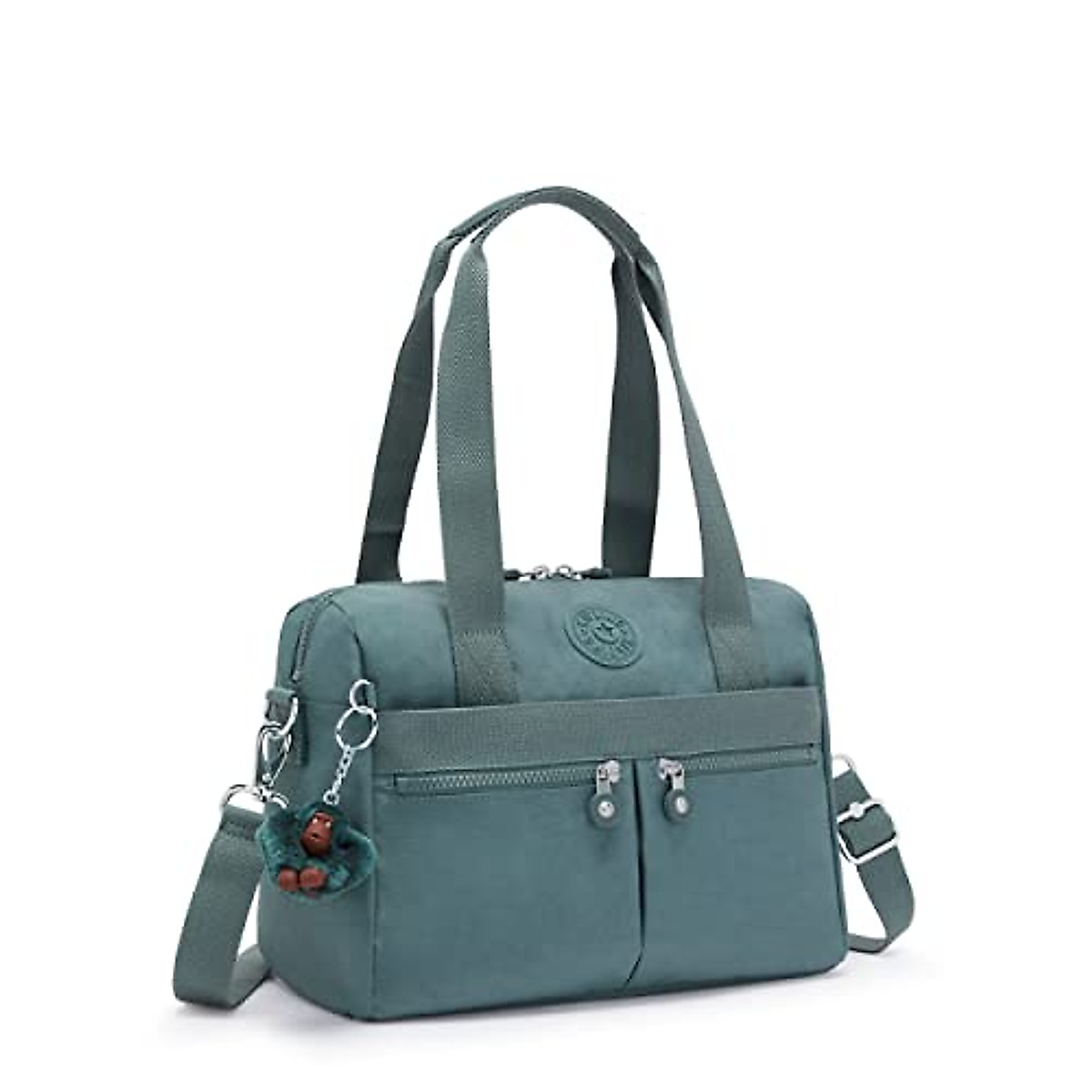 Kipling Women's Klara Handbag, Organize Accessories, Removable Shoulder Strap, Dual Carry Handles, Crinkle Nylon Bag