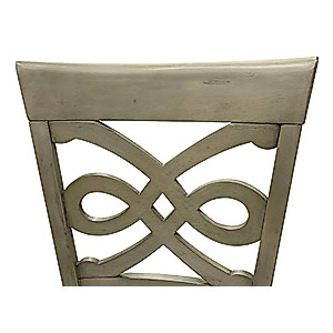 GTU Furniture Set of 2 Wood Dining Chair, Armless Chair Accent Solid Wood Modern Style in Grey