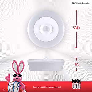 Energizer Motion Activated LED Puck Lights, 6 Pack, Battery Powered, Wireless Lights, Under Cabinet Lighting, Stick On Lights, Perfect for Kitchen Under Cabinet, Hallways, Closets, and More, 59325-T1