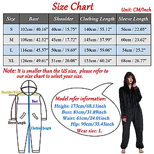 Unpifolov Men and Women Flannel Pajamas Four Magic College Styles Jumpsuit Adult Sportswear Hooded Homewear Red M