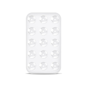 BOXOB Silicone Suction Cup Phone Holders, Double Sided Suction Cup Multipurpose Rectangle Phone Suction Mount for Car Mini Suction Cup Mat for Mobile Power Mobile Phones (White)