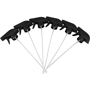 Cornucopia Brands 3-Setting Mist Spray & Stream Sprayer Replacement Parts (6-Pack); Fits Standard 8oz / 16oz Boston Round 28/400 Neck Bottles