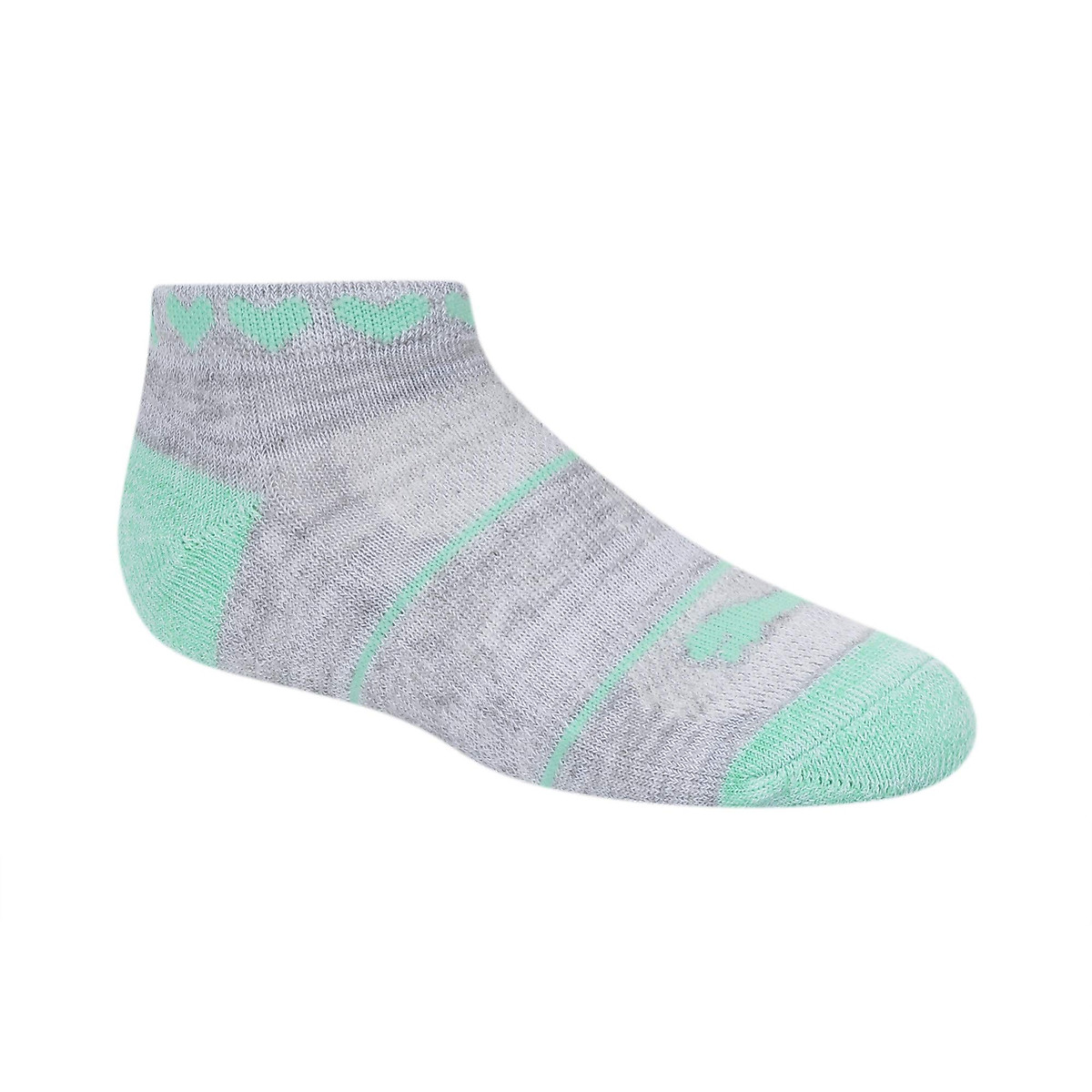 PUMA girls 8 Pack Low Cut + Hair Ties Running Socks, Gray/Multi, 7-8.5 US