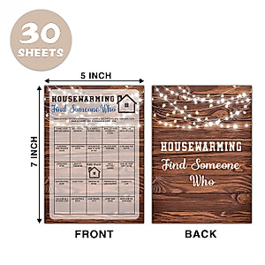 Housewarming Party Games, House Hunt, Rustic New Home, New House, New Homeowner Party Games Cards, 30 Sheets Each Pack