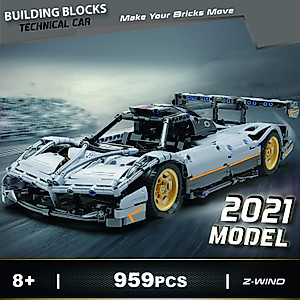 Build Your Own Supercar Kit | NEW 2023 Model Race Car Technic | STEM Building Blocks Set Toy for Kids & Adults | Build a Famous Racing Car Kit | for 8+ Year Olds Boys&Girls, Engineering Sports Car Toy