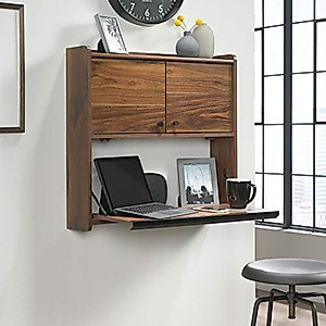 Sauder Harvey Park Wall Desk, Grand Walnut Finish