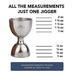 A Bar Above Bundle: 1oz/2oz Stainless Steel Bell Jigger and Stainless Steel Hawthorn Cocktail Strainer