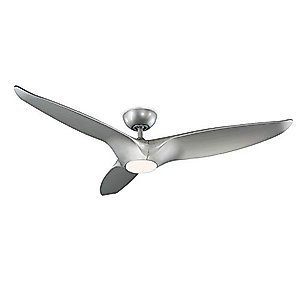 Morpheus III Smart Indoor and Outdoor 3-Blade Ceiling Fan 60in Automotive Silver with 3000K LED Light Kit and Remote Control works with Alexa, Google Assistant, Samsung Things, and iOS or Android App