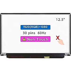 12.5" Screen Replacement for Lenovo Thinkpad S1 Yoga Series LCD Display Panel 30 pin (FHD 1920 * 1080 Non-Touch)