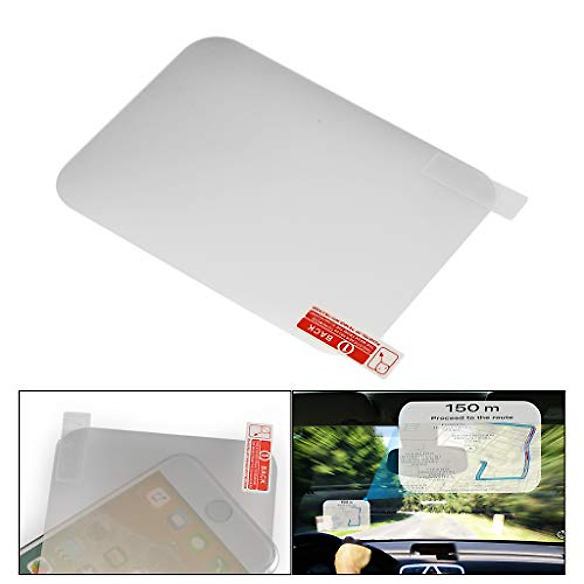 2-Pack Head Up Display for Car HUD Reflective Windshield Film,Protective Screen(5.9X5.1Inch)