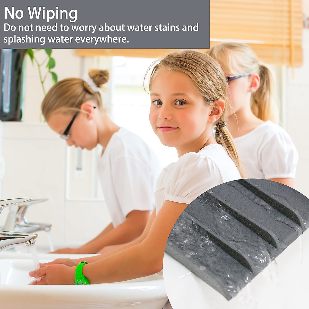 2023 Upgrade Version Kitchen Sink Splash Guard, Silicone Faucet Handle Drip Catcher Tray, Kitchen Faucet Mat with Towel, Sink Protectors for RV,Bathroom, Kitchen Sink Accessories,Black+Orange+Grey 3PC